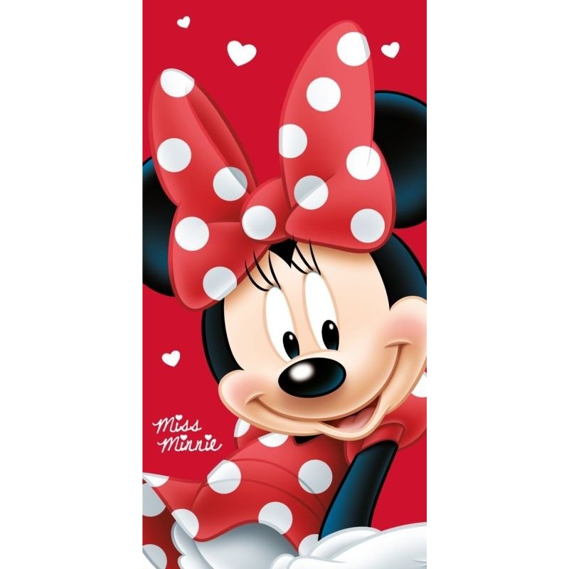 Osuška - Minnie Mouse - červená - 140 x 70 cm - Jerry Fabrics - NAAU SK