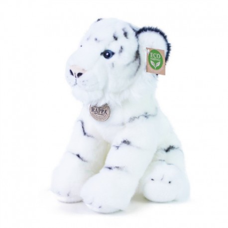 Plyšový tiger - biely - sediaci - 30 cm - Rappa - NAAU SK