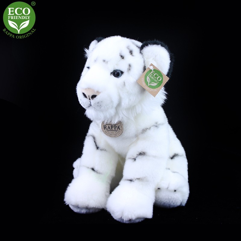 Plyšový tiger - biely - sediaci - 30 cm - Rappa - NAAU SK
