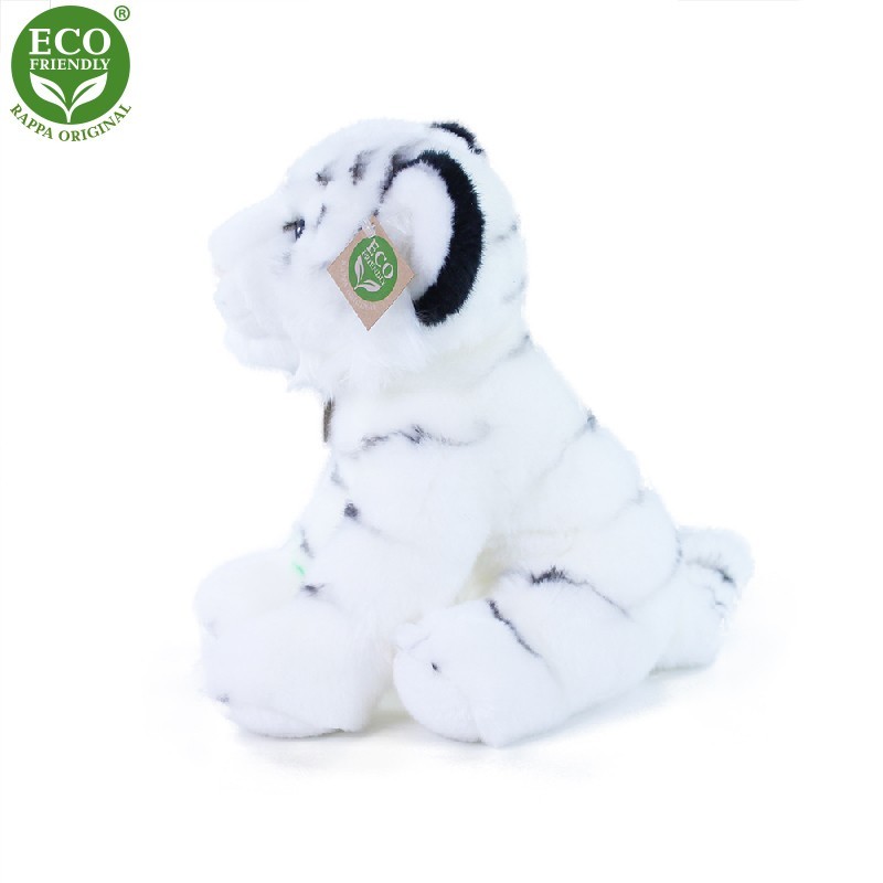 Plyšový tiger - biely - sediaci - 30 cm - Rappa - NAAU SK